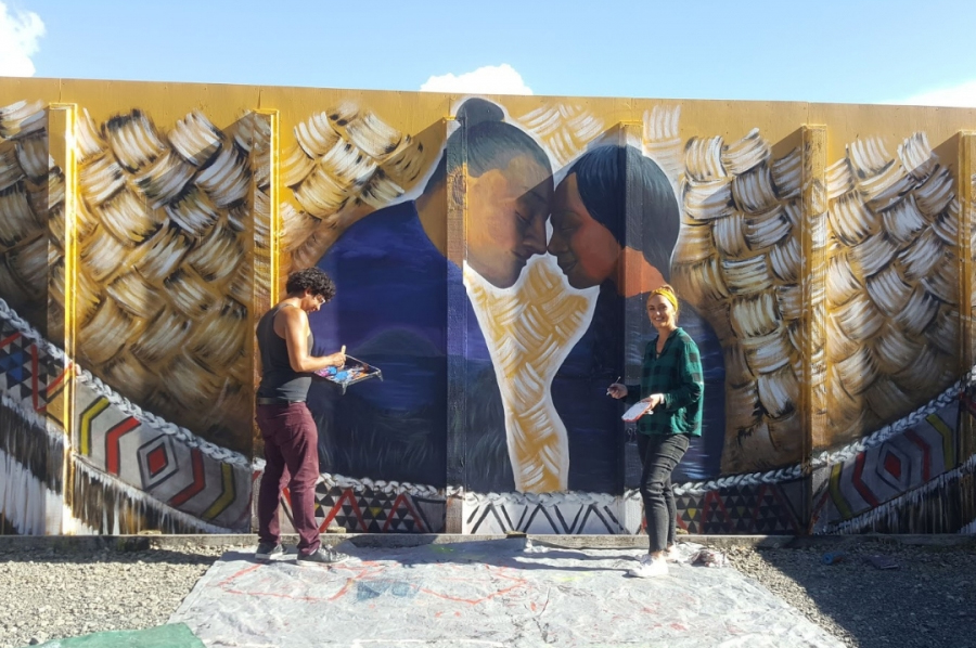 Indigenous artists unite to create mural ‘Kotahitanga’ in Historic ...